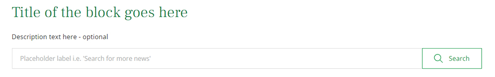 Embedded search block | Quilter Global Experience Language